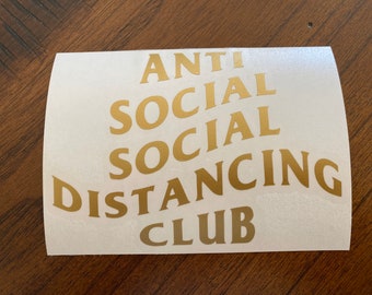 Antisocial Vinyl Decal Windshield Banner 7 Inches to 20 Inches - Etsy