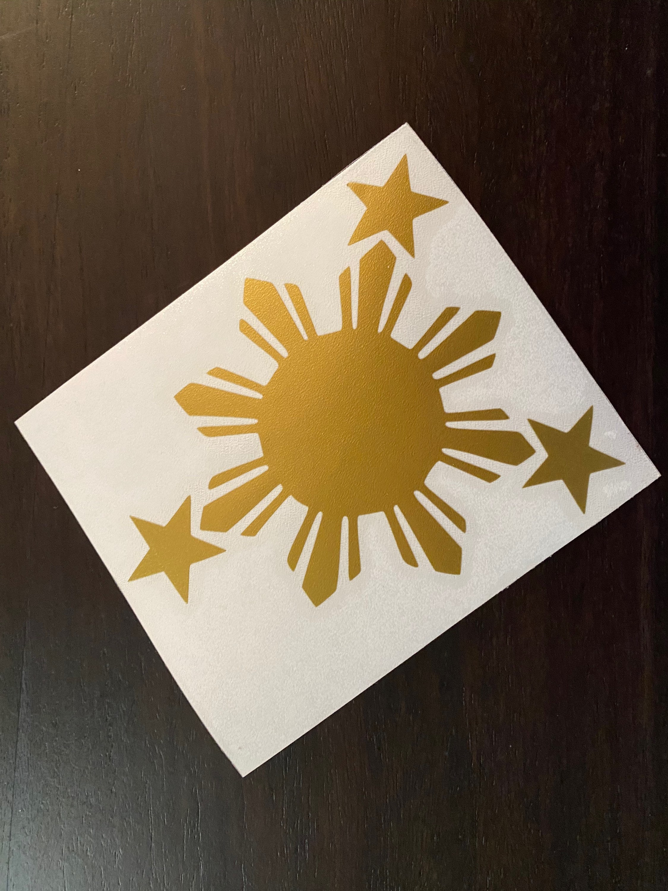 Philippines Flag Decal, Sun Sticker, Filipino Pinoy Pride, Car Window ...
