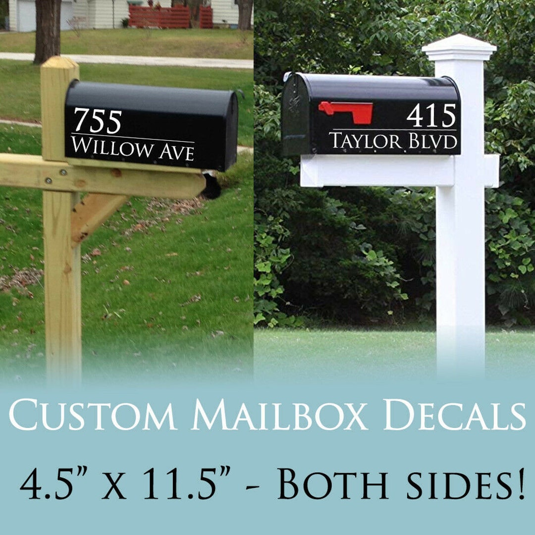 Custom Mailbox Address Decals House Number Stickers Personalized Mail ...