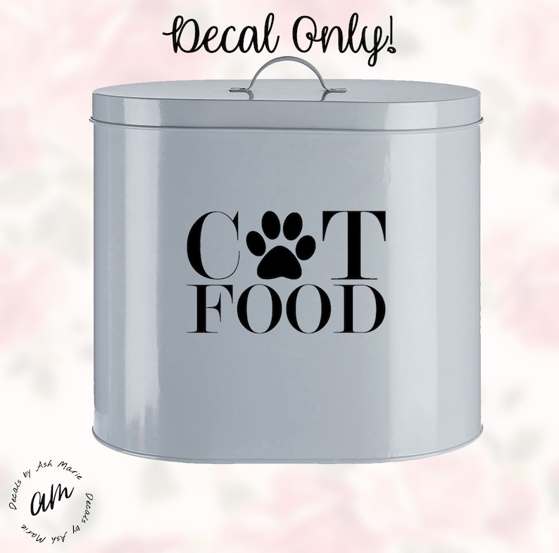 Dog Food or Cat Food Container Decal Label Dog Food Sticker | Etsy