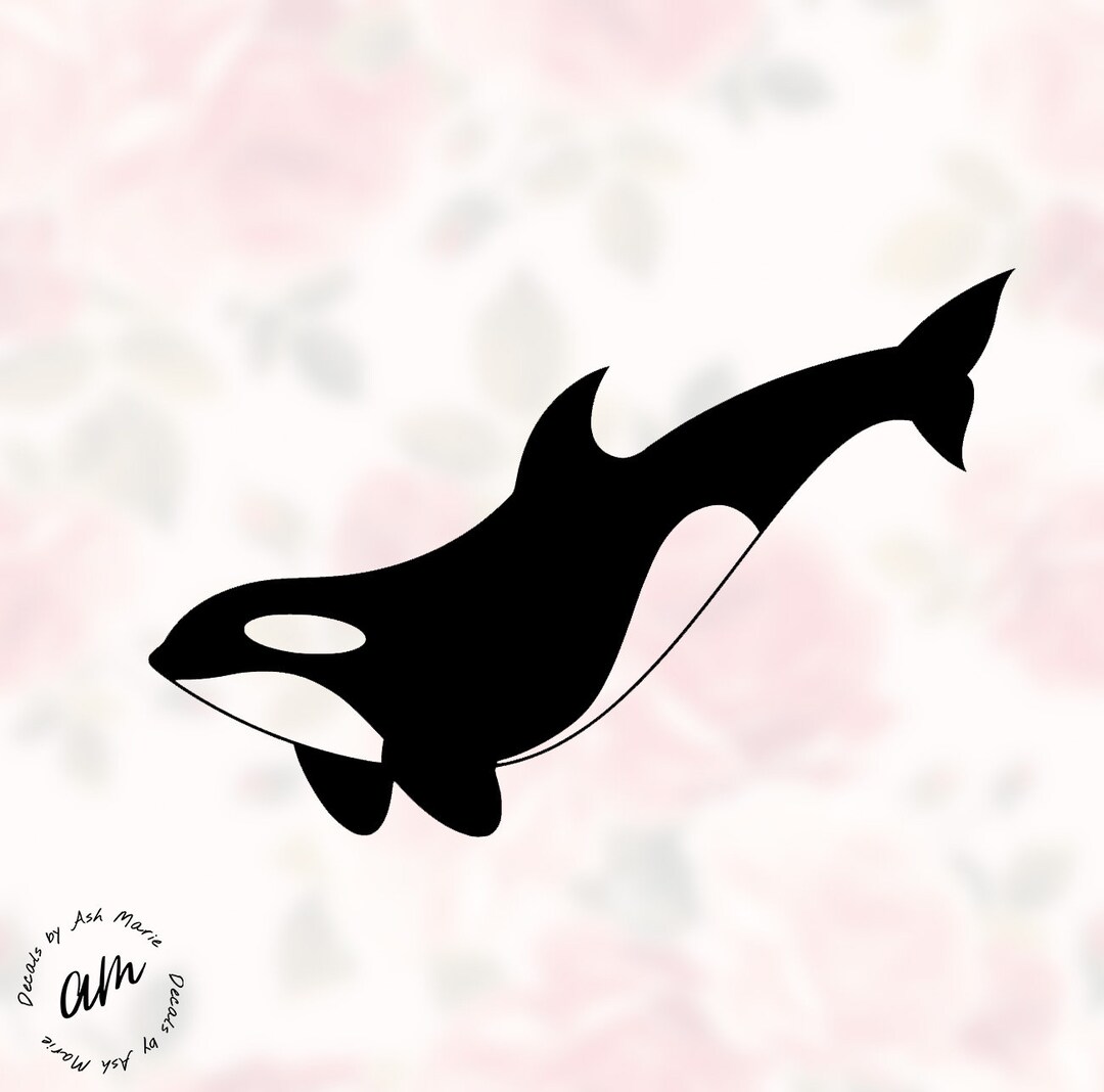 Orca Whale Decal, Sticker, Laptop Decal, Cute Decal, Car Window, Decal ...