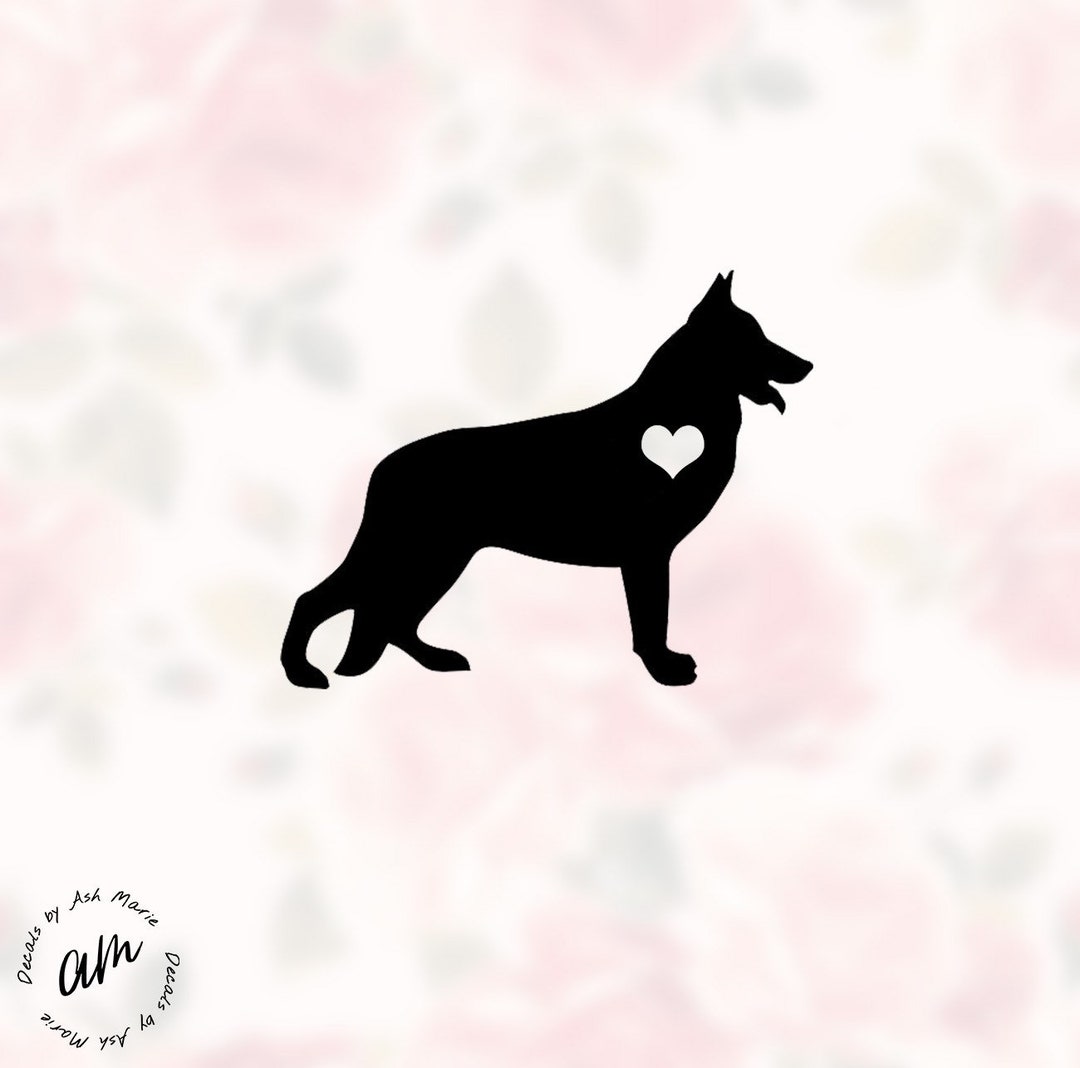 German Shepherd Vinyl Decal, Sticker, Shepherd Dog Decal, Pet Lover ...