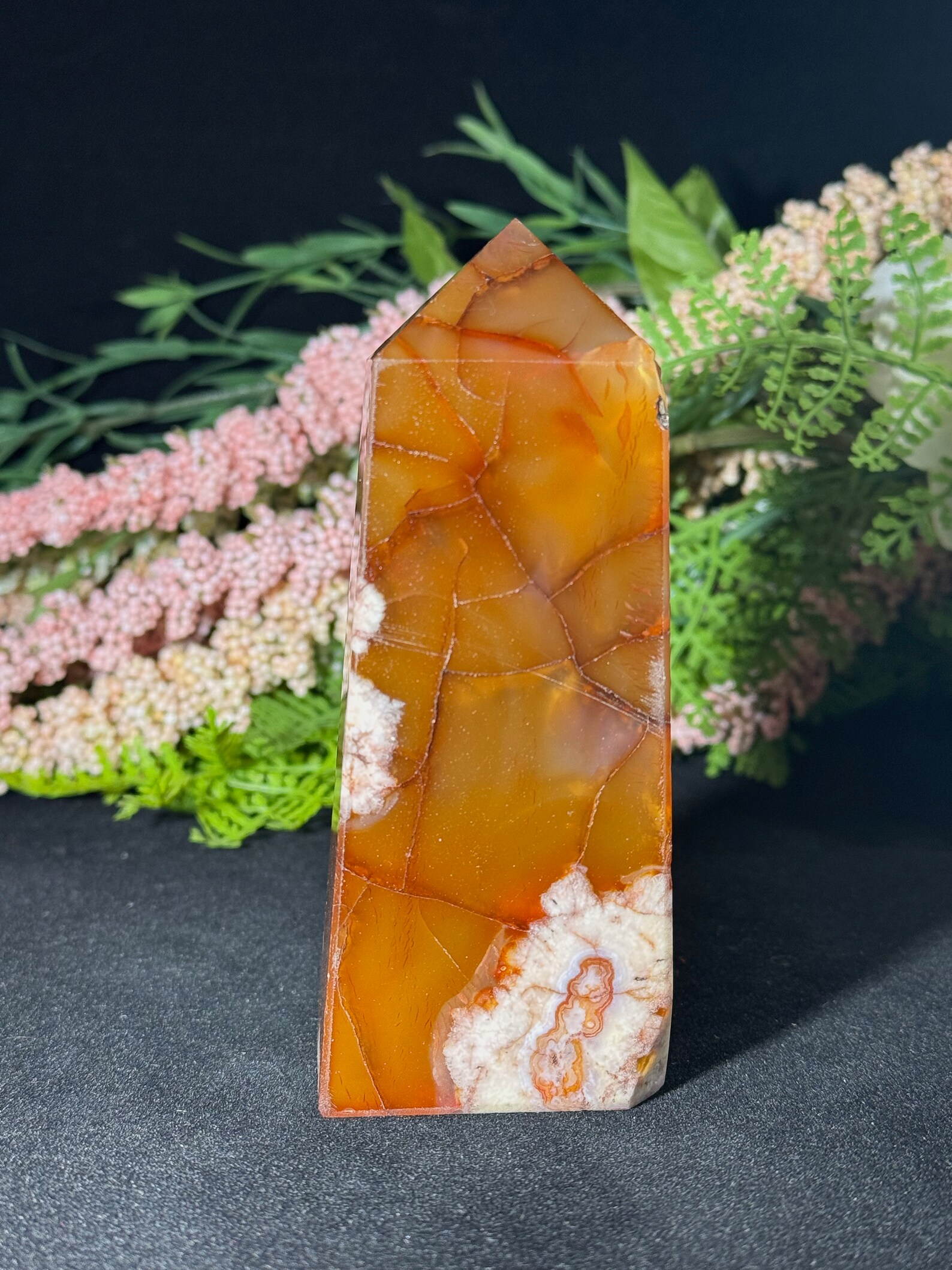 Stunning Carnelian Tower With Flower Agate Spots - Etsy