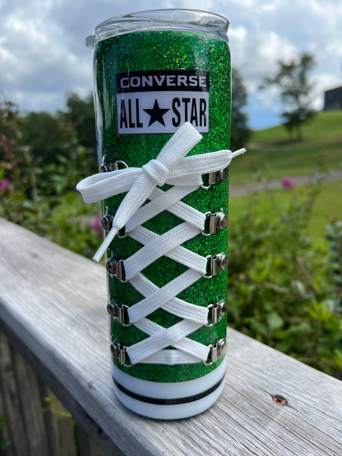 Custom Personalized “all Star Tennis Shoe” 20oz Glitter Tumbler! You ...