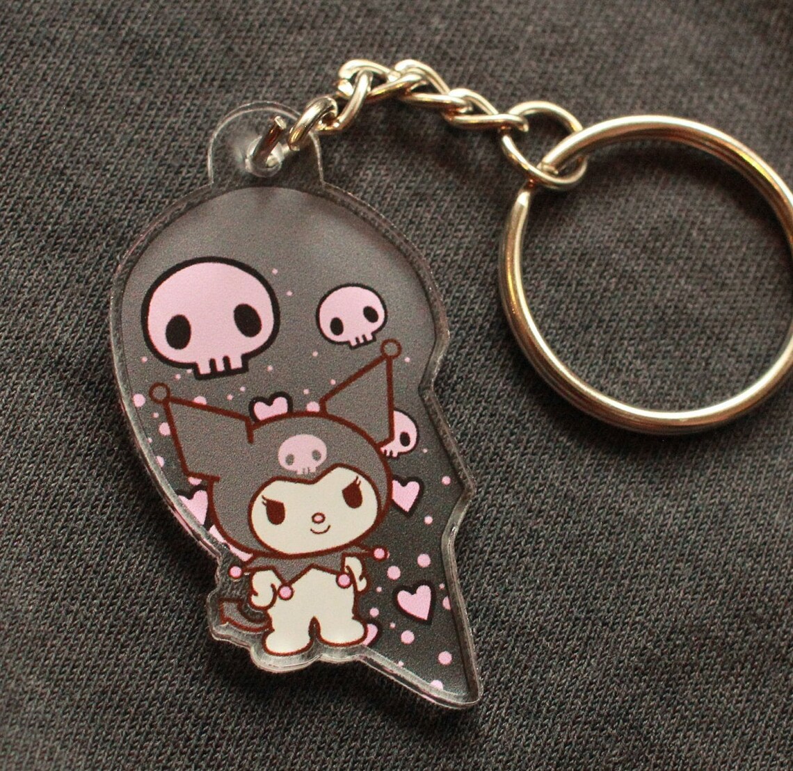 Kuromi and Melody acrylic keychains | Etsy