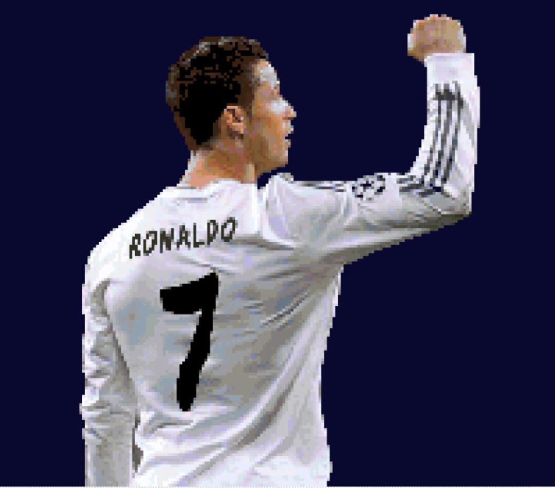 Cross Stitch Pattern of Cristiano Ronaldo - Etsy