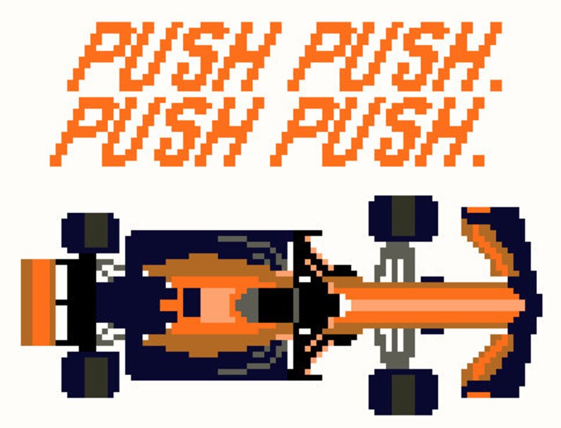 Formula 1 Racing Cross Stitch Pattern 2 Sizes - Etsy