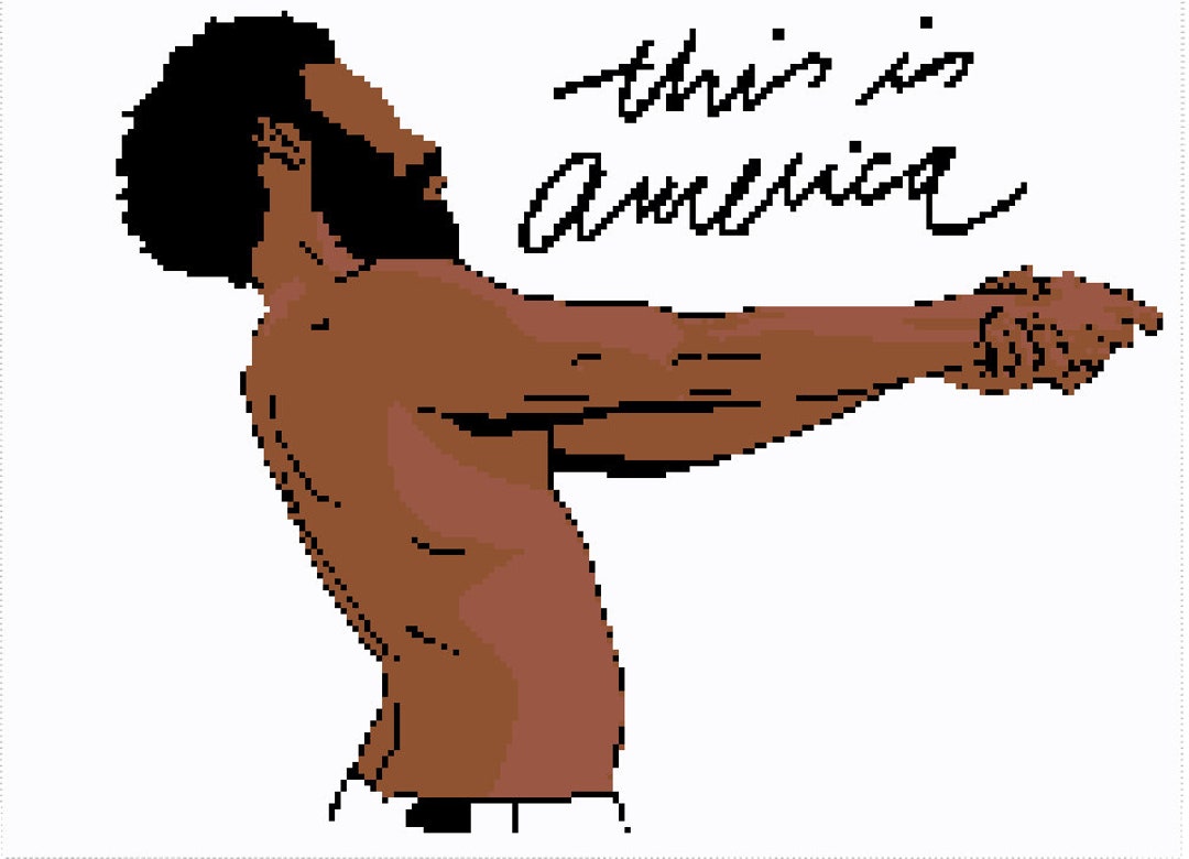 Childish Gambino (donald Glover) Cross Stitch Patter - This is America ...