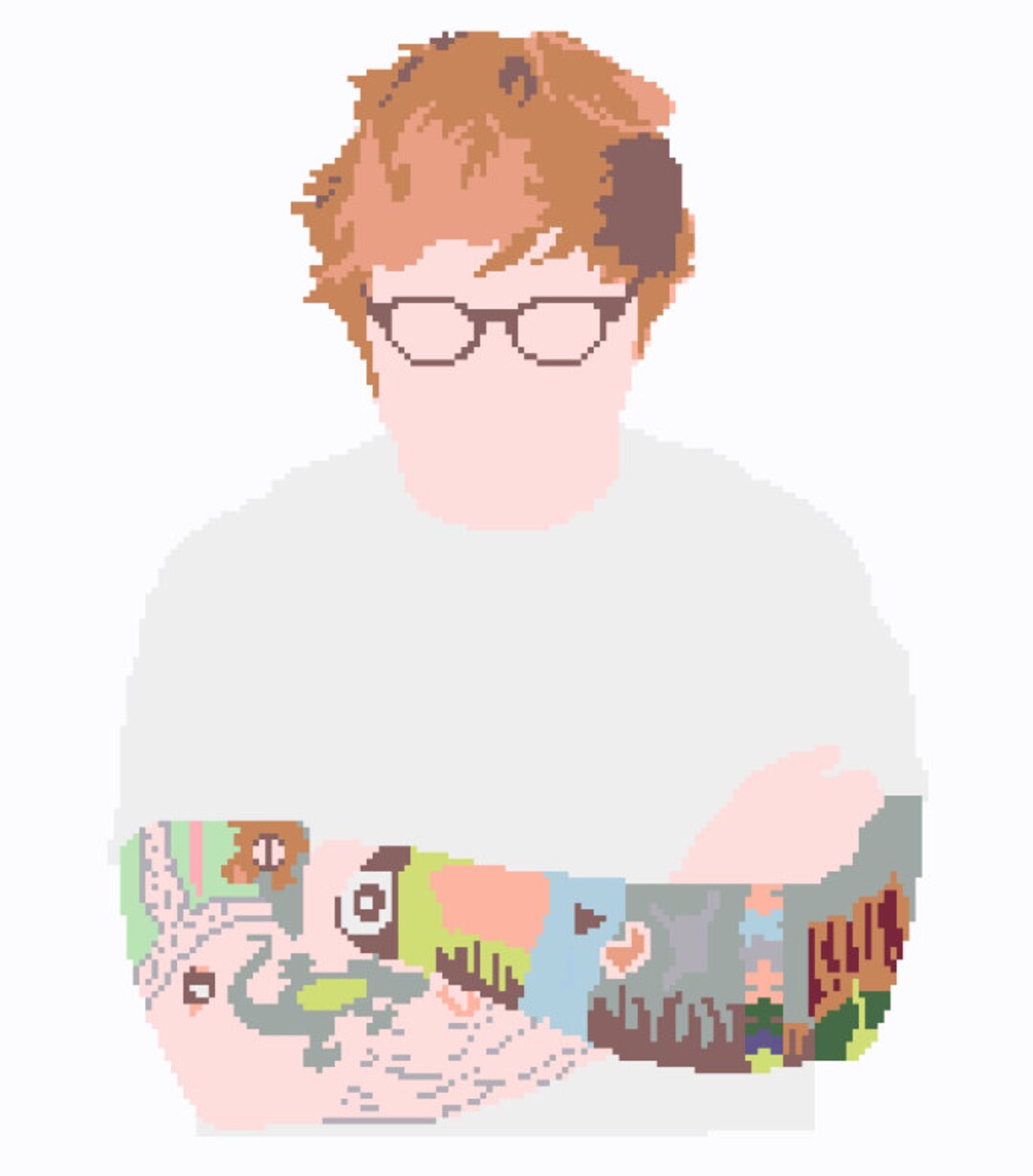 Ed Sheeran Cross Stitch Pattern - Etsy