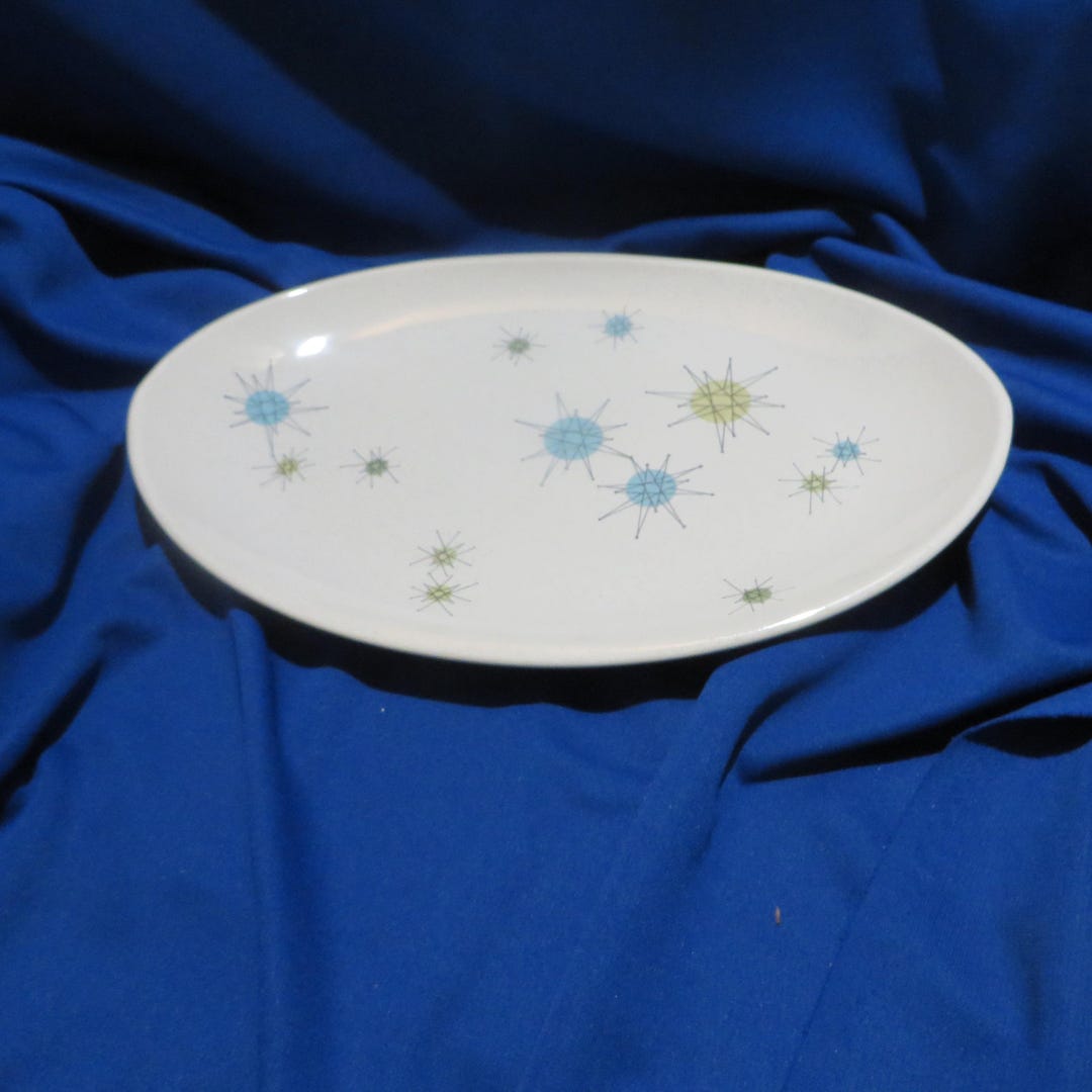 Atomic Starburst MCM 15" Oval Platter by Franciscan 1954-68 (free ...