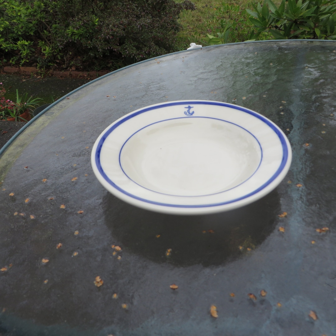 Vintage U.S. Navy Wardroom Officer's Mess "fouled Anchor" 7" Salad ...