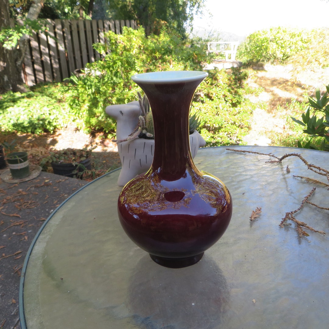 Beautiful, Scarce and Mint 116 Catalina Pottery 9.5 Oxblood Bottle ...