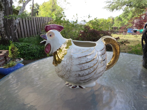 RARE Gold and Hand Decorated Shawnee chanticleer - Etsy