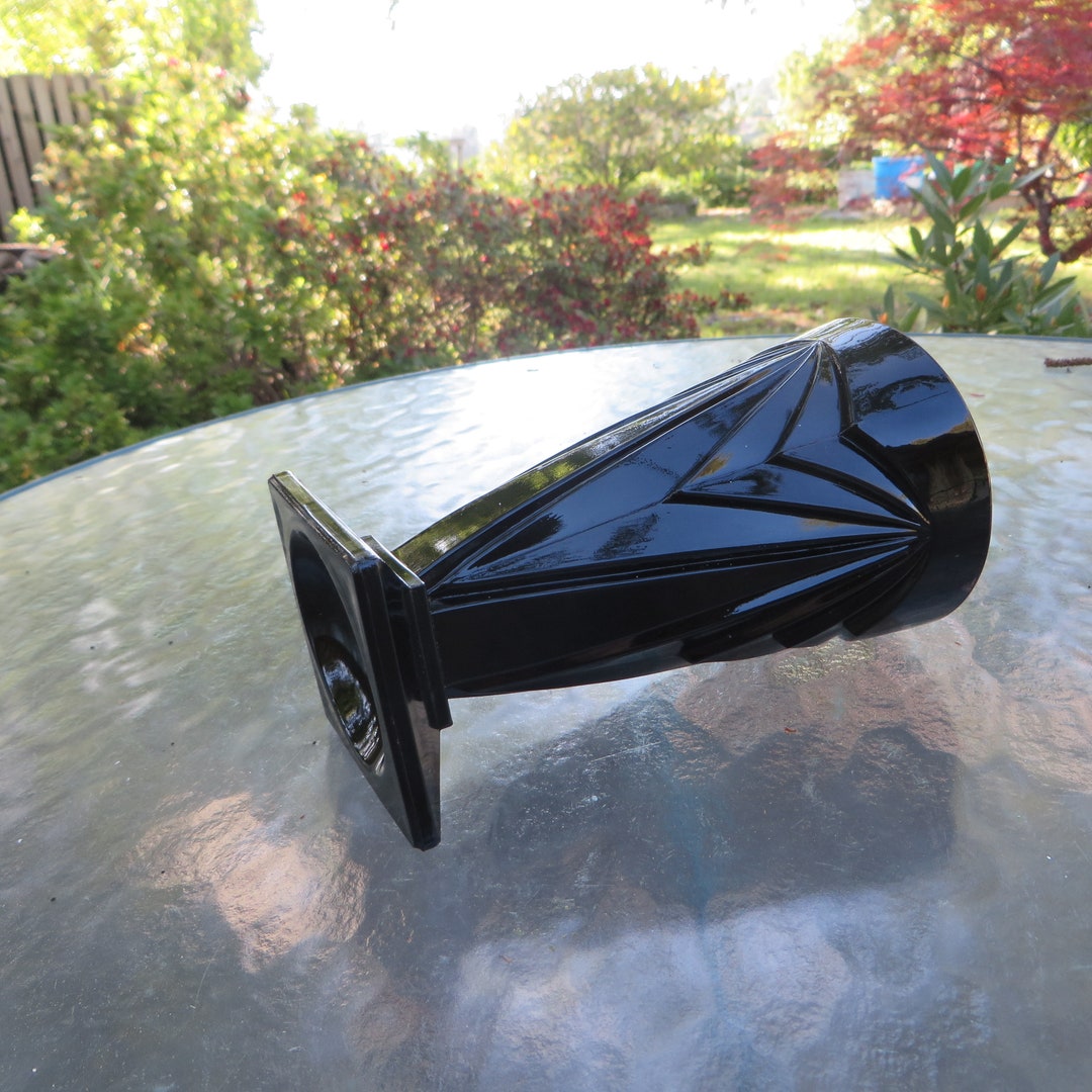 Deco Style "pyramid" 6.25" 11 Oz. Black Tumbler 1974-5 by Indiana Glass ...