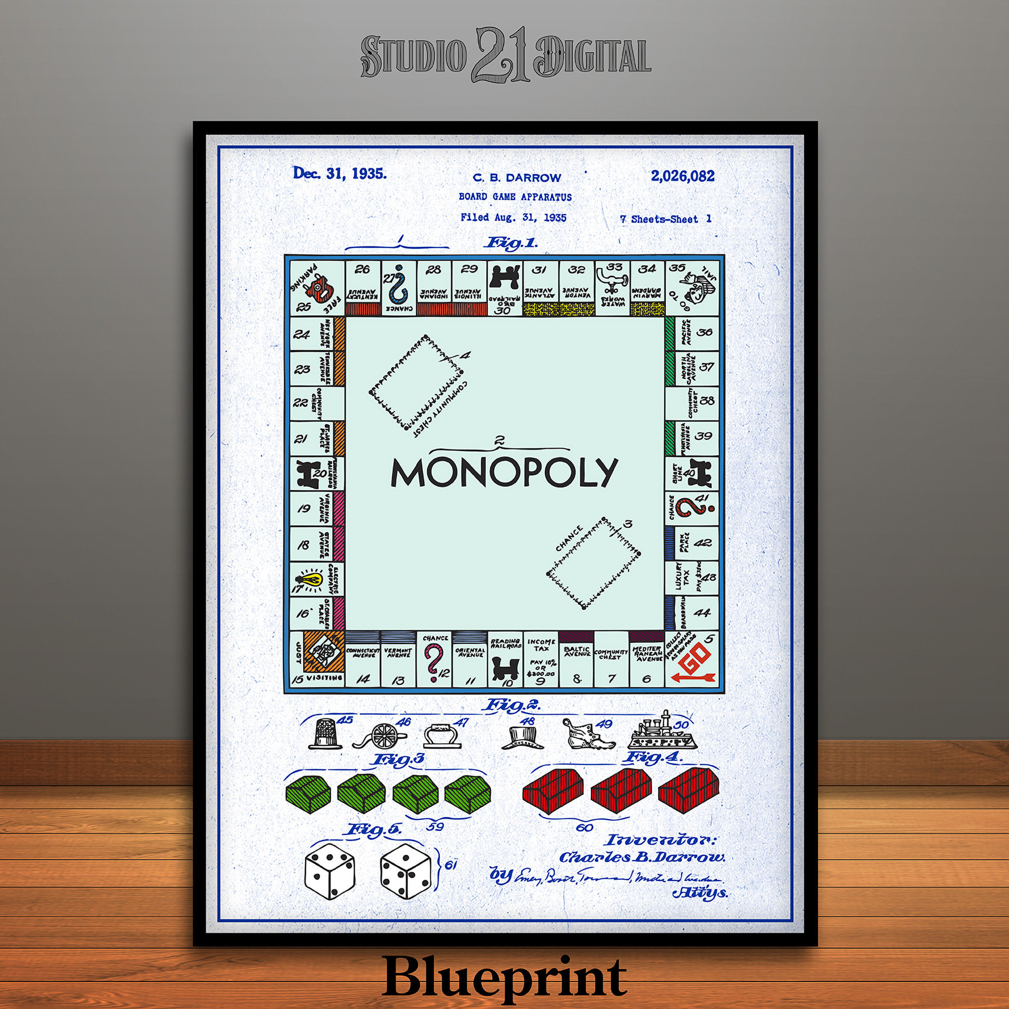 Board Game Colorized Patent Digital Download, Kids Room Decor Nursery ...