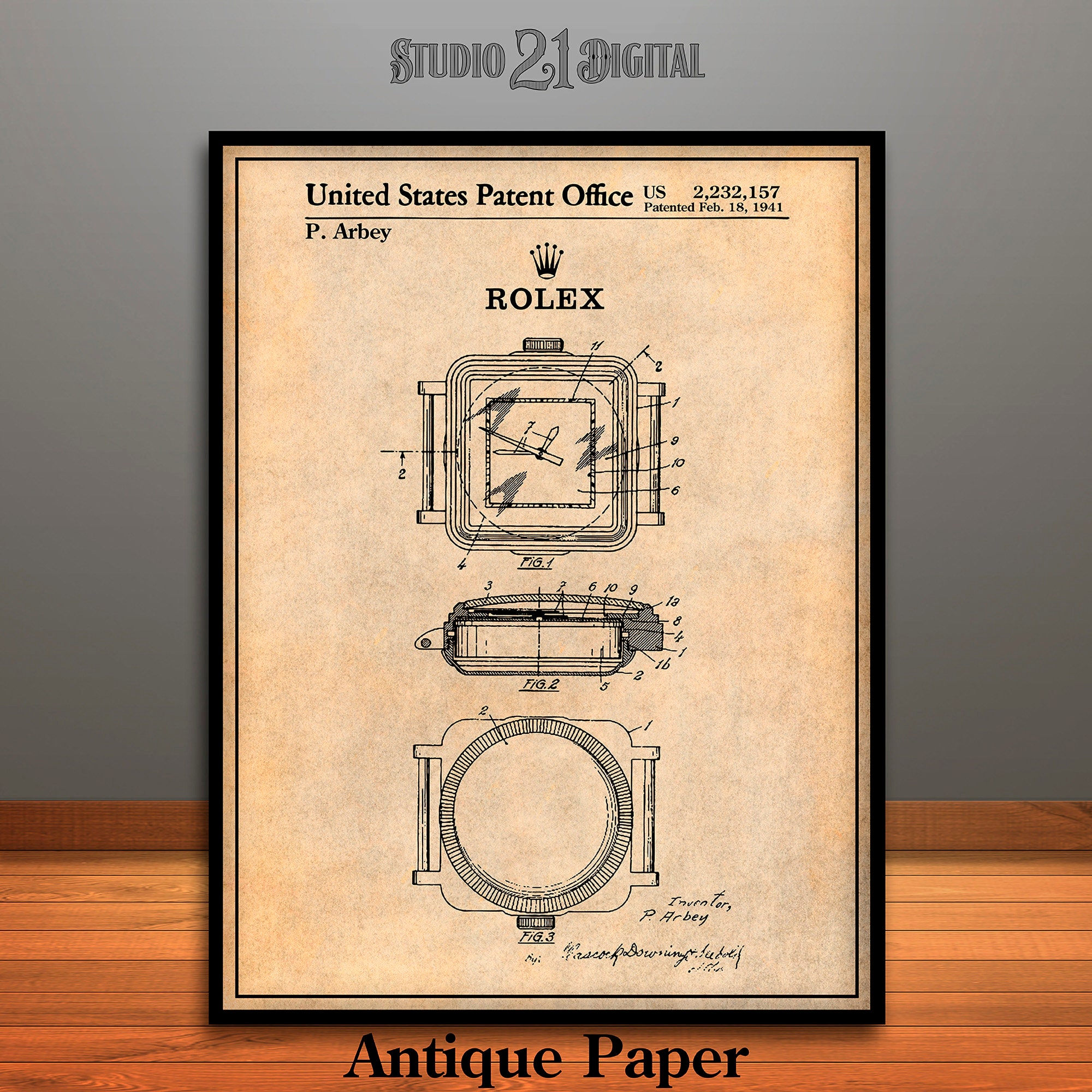 Rolex Watch Patent Digital Download Vintage Wrist Watch Time | Etsy