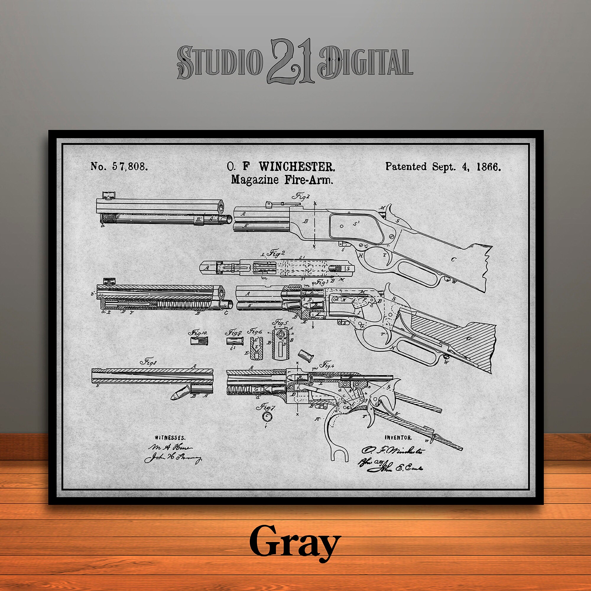 Winchester Lever Action Rifle Patent Digital Download | Etsy