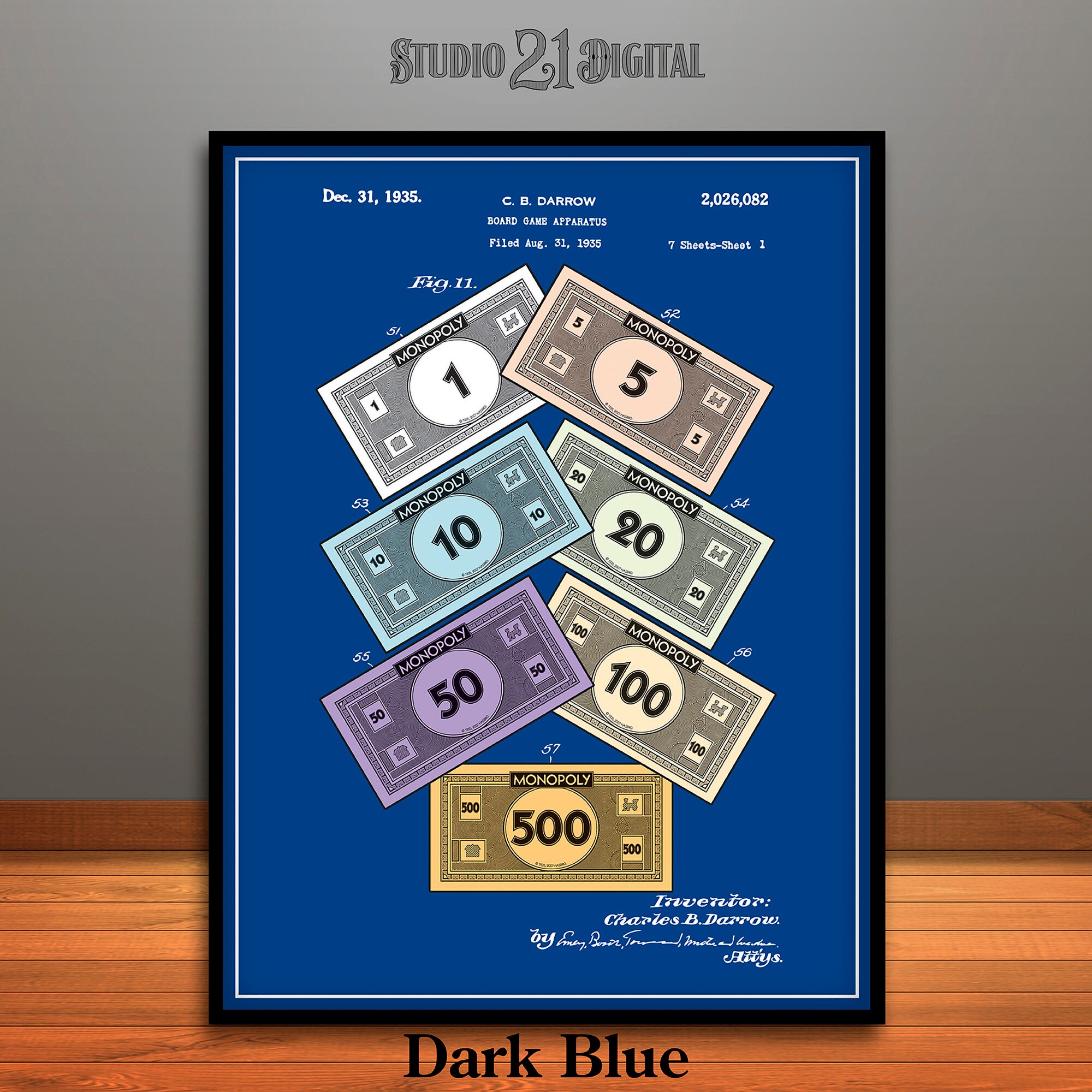 Board Game Money Colorized Patent Digital Download, Kids Room Decor ...