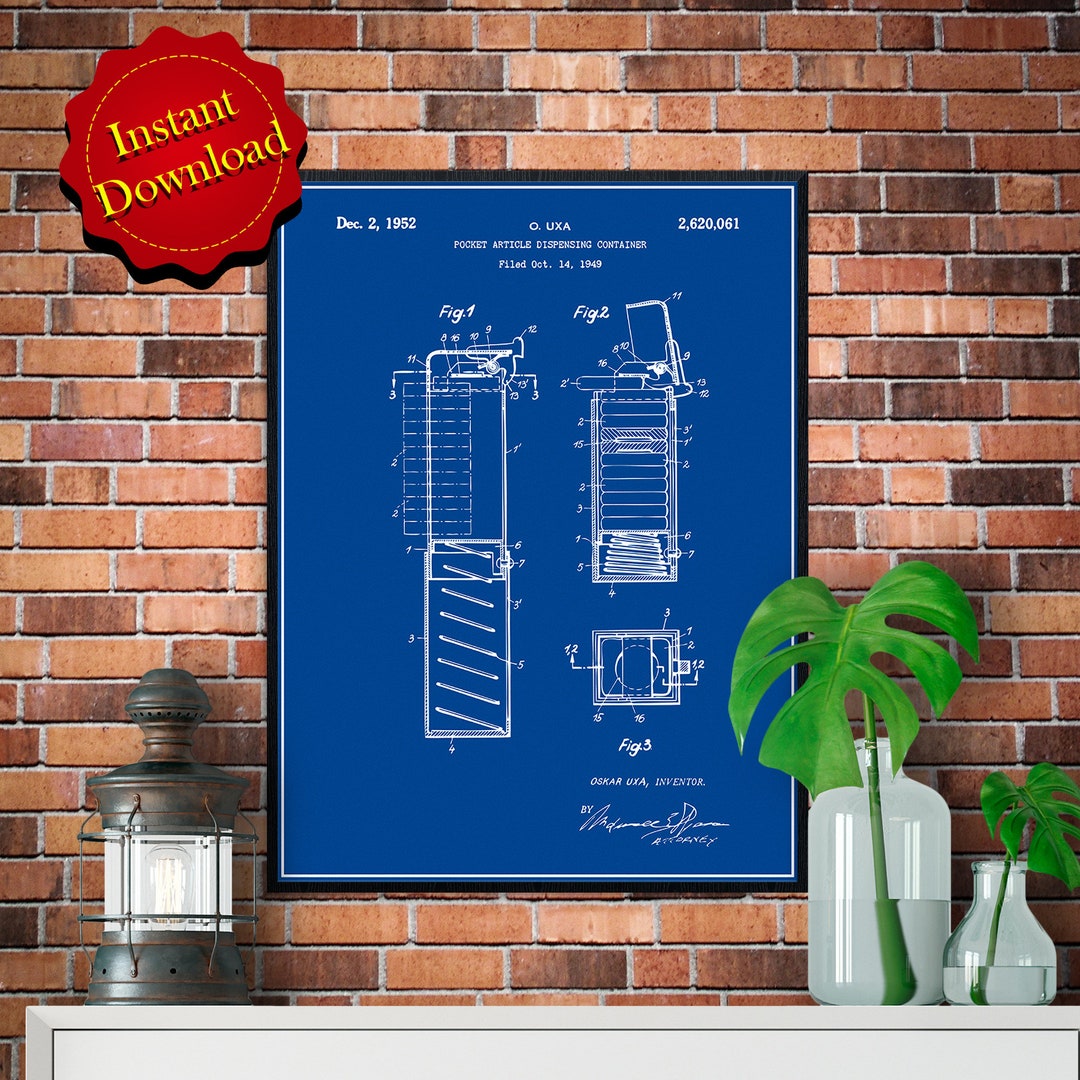 Candy Dispenser Patent Digital Download, Pez Art Collector Gift Pez ...