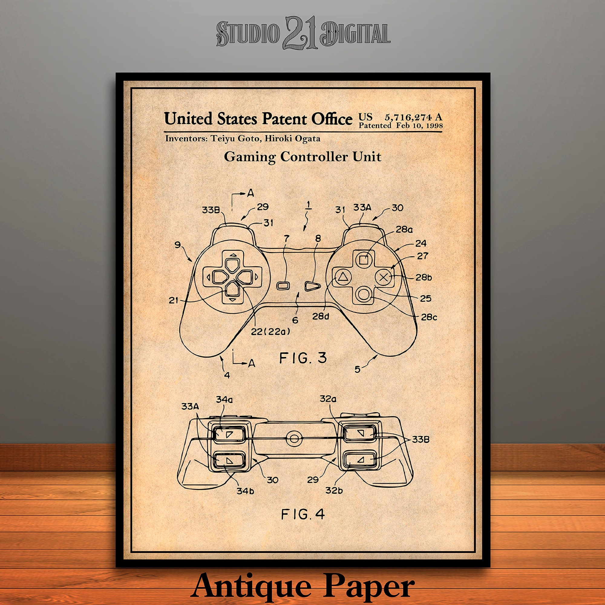 Gaming Controller Unit Patent Digital Download, Video Game Art - Etsy
