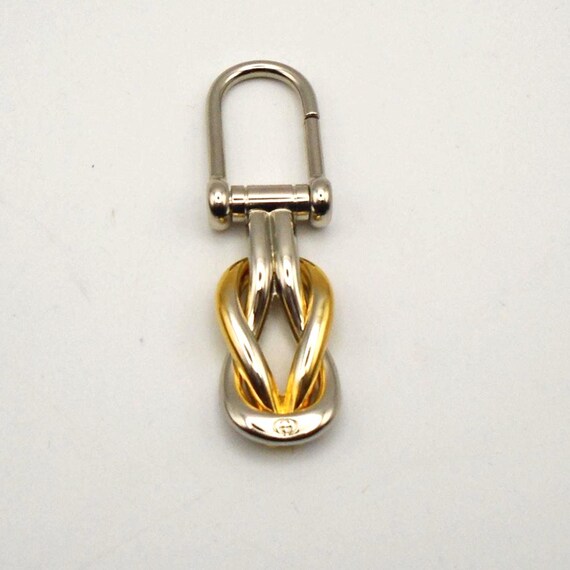 Vintage Gucci Two-Tone Knot Keychain, Made in Italy, … - Gem