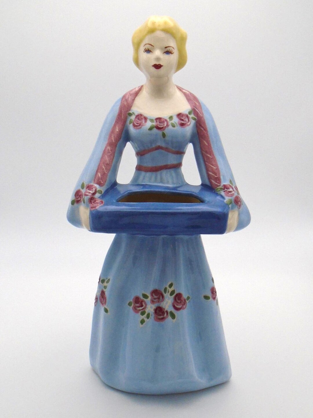 Vintage 1940-50s Ceramic Weil Ware California Pottery Lady Vase ...
