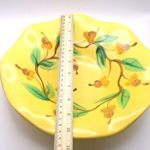 Vintage Gail Pittman Pottery Hand Painted Yellow Fluted Bowl Sienna ...