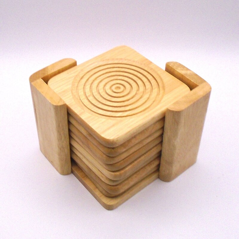 Wood Coaster Holder - Etsy