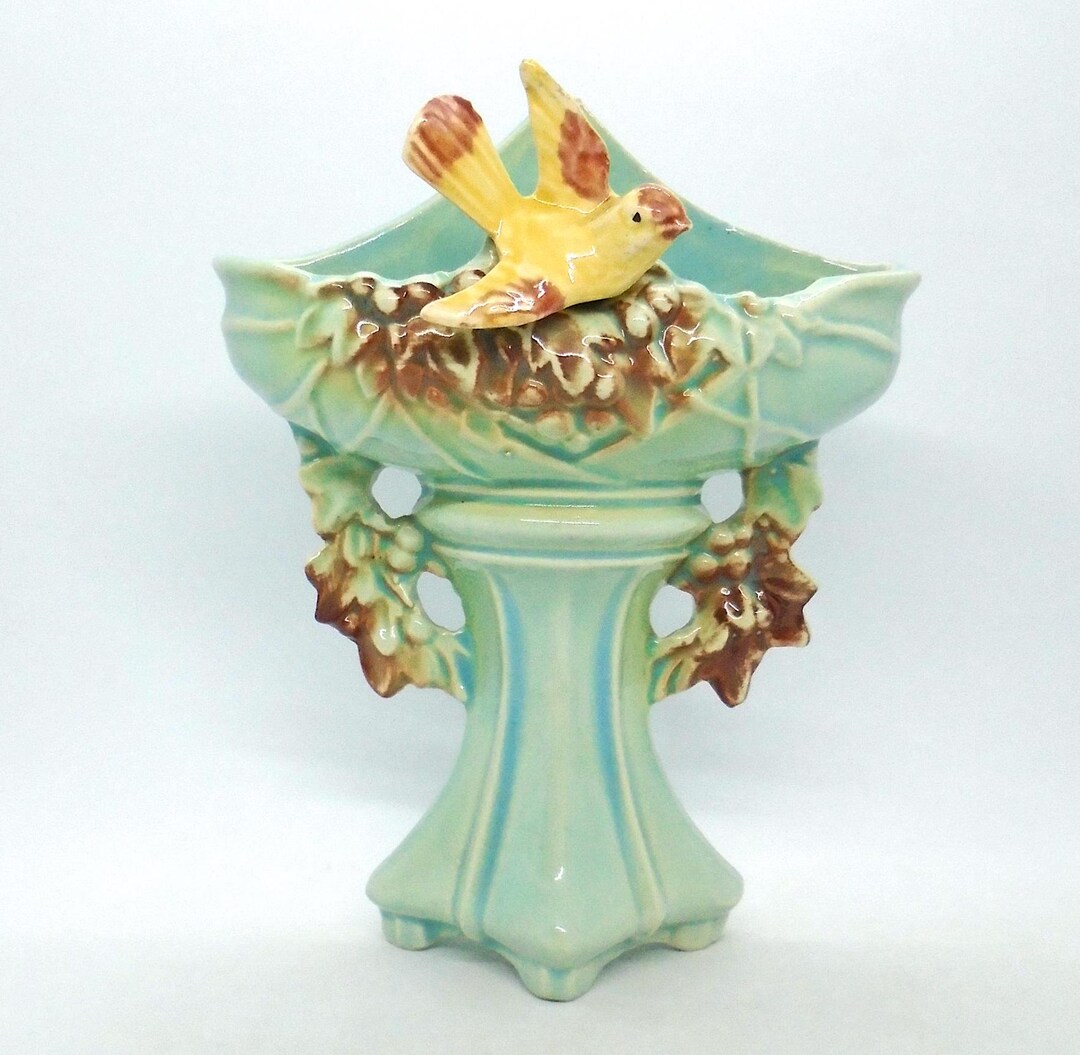 Vintage 1940's Mccoy Bird Bath Wall Pocket - Etsy