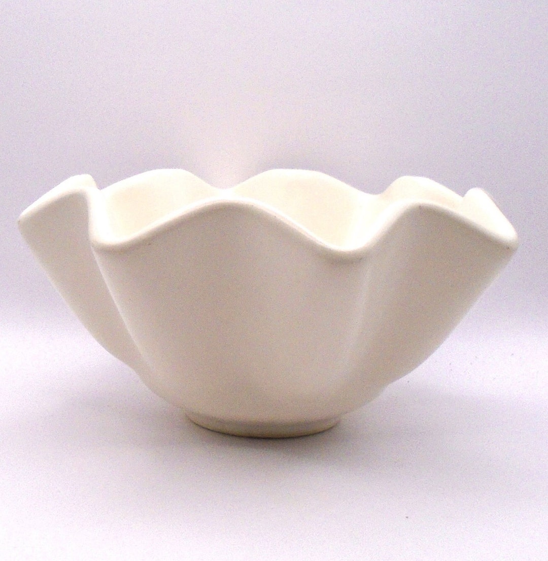Vintage Hull Pottery Cream Colored Bowl Planter Fluted/ - Etsy