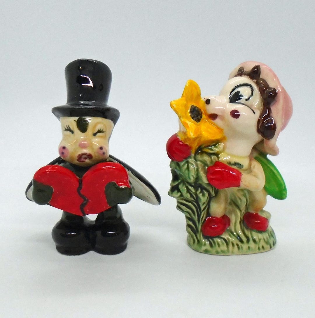 Vintage 1940-50's Anthropomorphic Honey Bee "smelling Flower" and ...