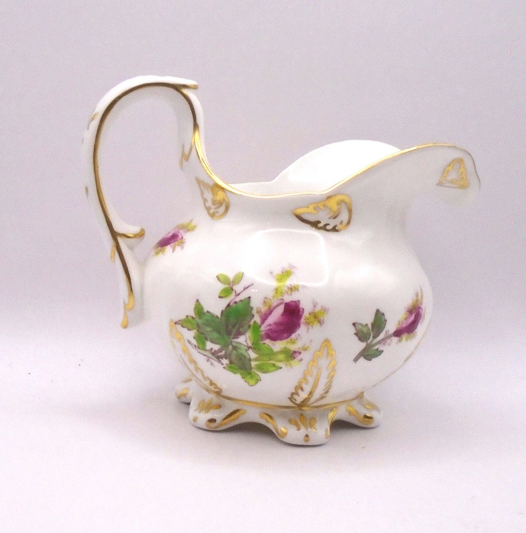 Vintage Royal Chelsea "moss Rose" Fine Bone China Creamer, Made in ...