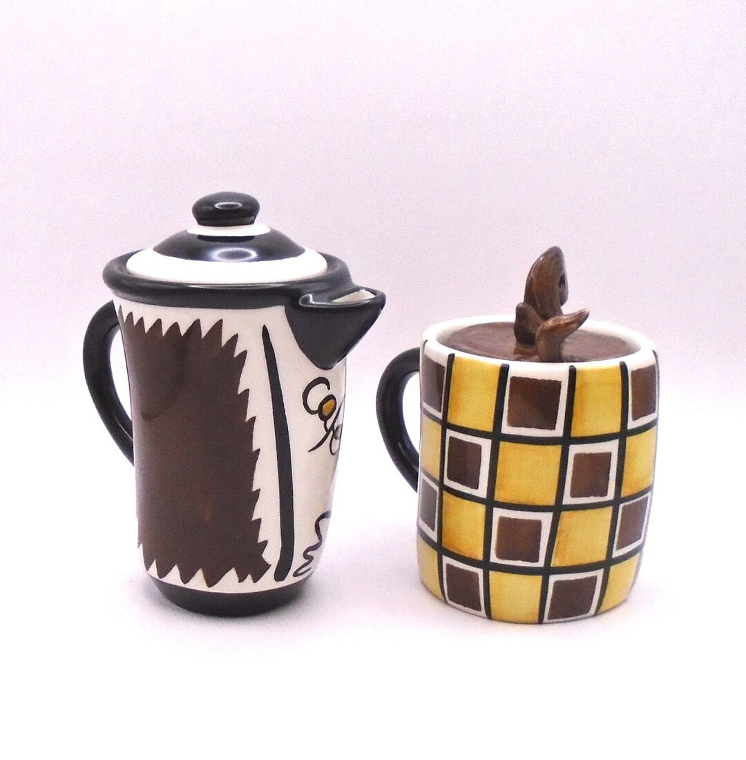 Studio Nova Cafe KT550 Porcelain Sugar & Creamer Set With Lids and ...