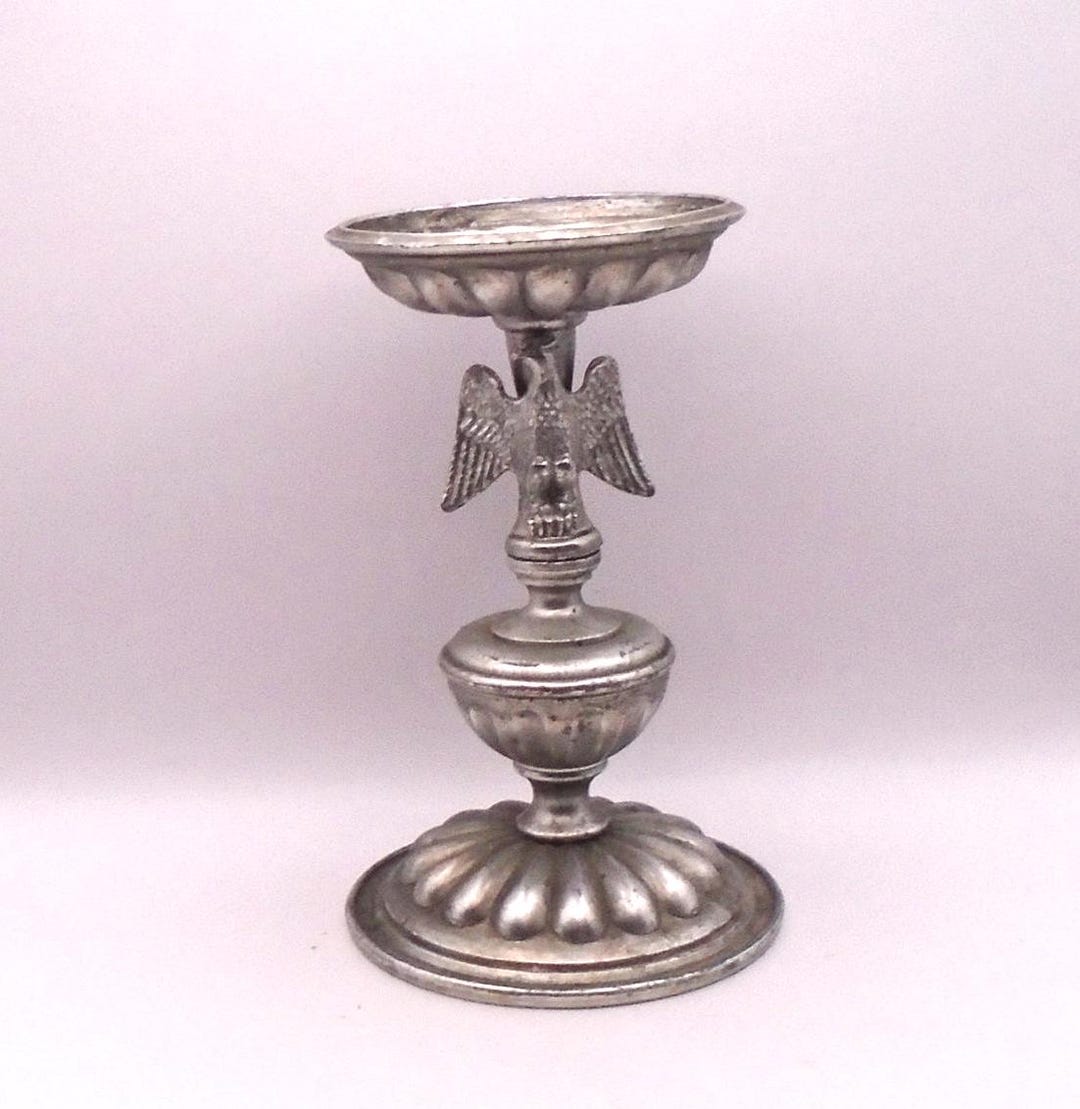 Vintage American Bald Eagle Cast Metal Pillar Candle Holder, 7-1/4 - Etsy