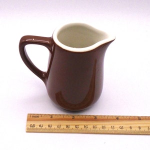 Vintage Hall Pottery Brown Stoneware Creamer - Restaurant Ware - Etsy