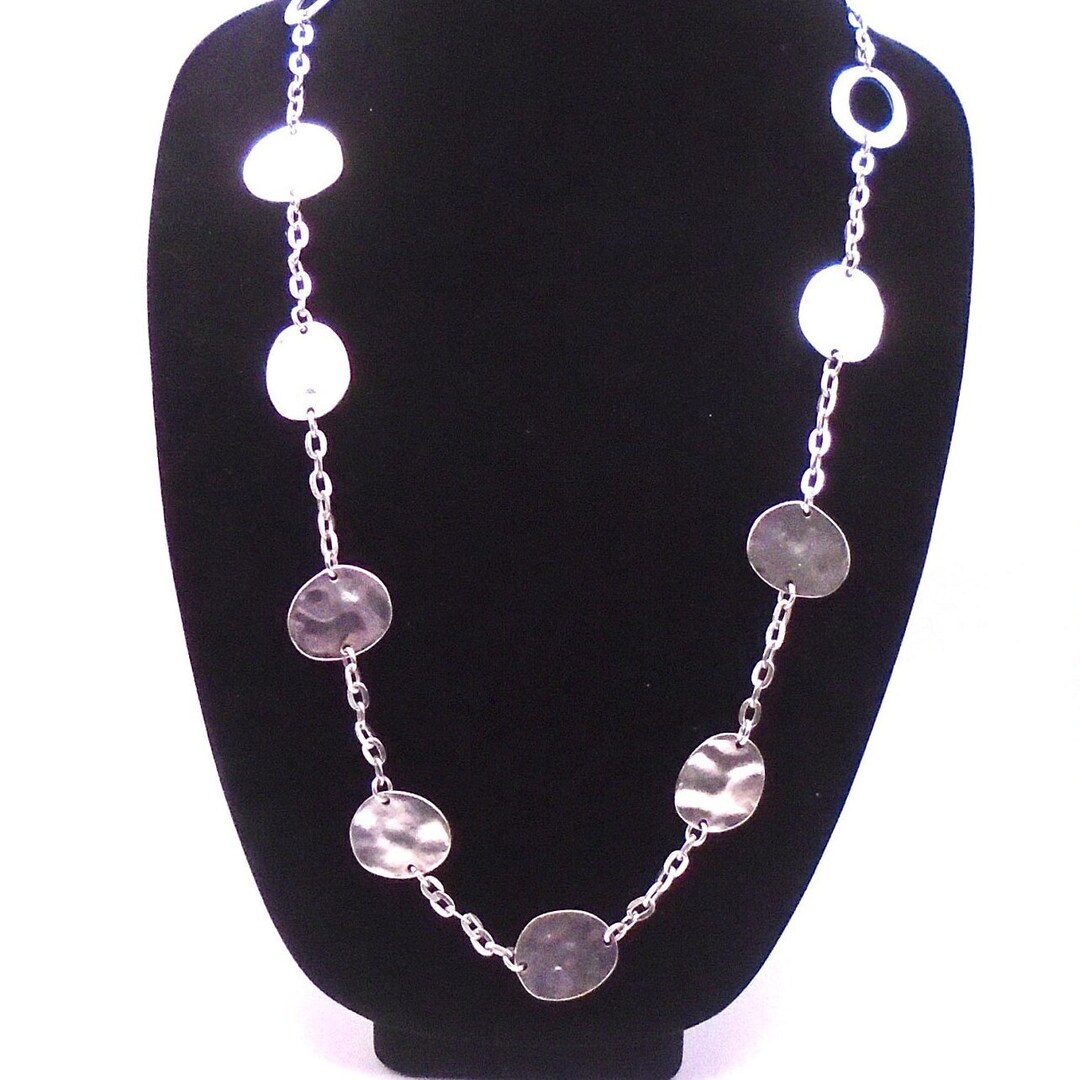 Vintage Erika Lyons Silver Tone Long Adjustable Necklace - Etsy