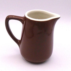 Vintage Hall Pottery Brown Stoneware Creamer - Restaurant Ware - Etsy