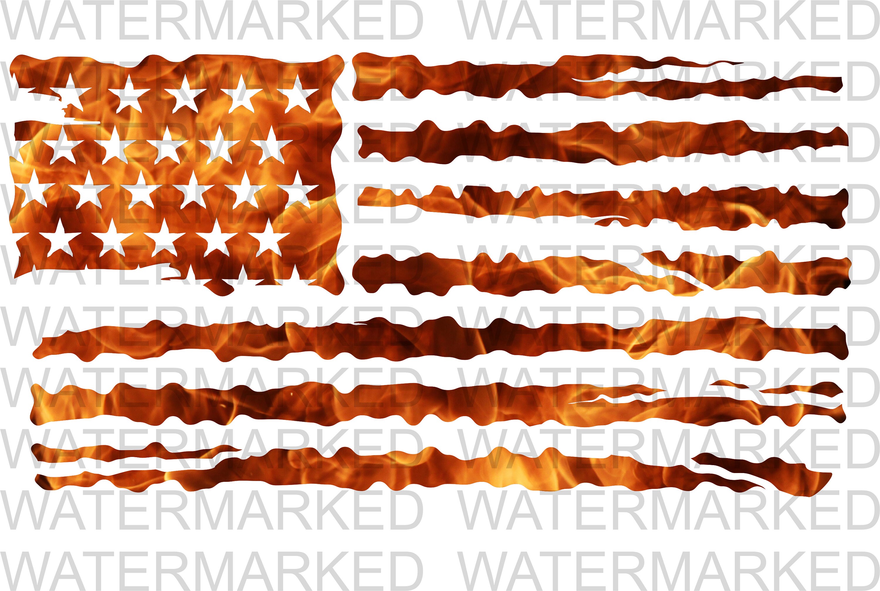 American Flag Flames Fire usa png jpg downloadable sublimation | Etsy