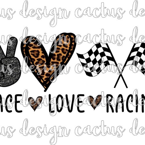 Peace Love Racing Png Car Racing Wife Racing Png Race Flag - Etsy