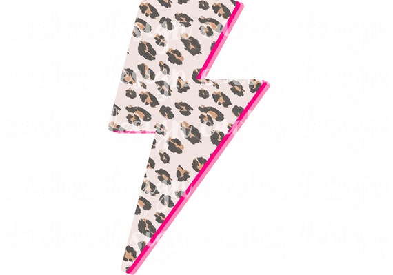 Cheetah Lightning Bolt Png Etsy