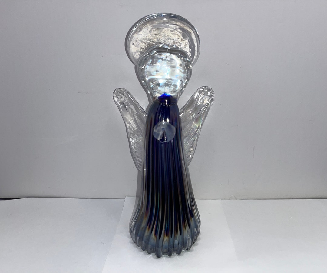 Vintage Murano Glass Angel, Cobalt Blue Glass Angel, 8 Cobalt Art Glass ...
