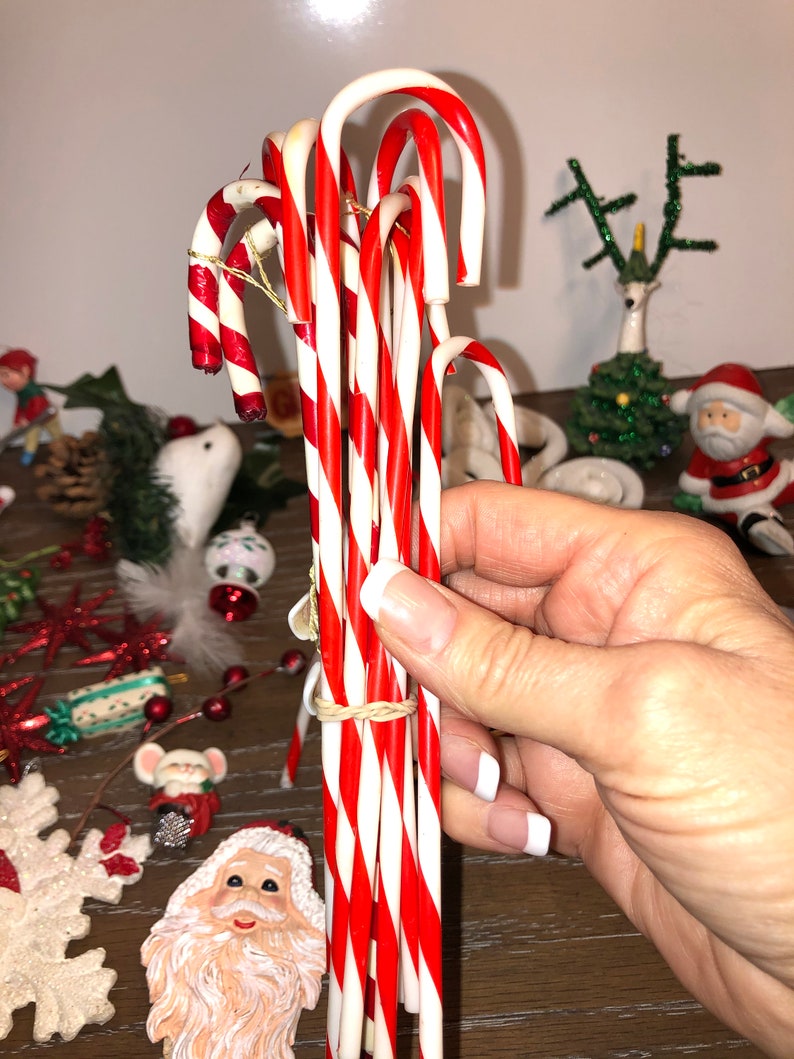 Santa Candy Canes Lot 11 Candy Canes Santa Face Magnet | Etsy