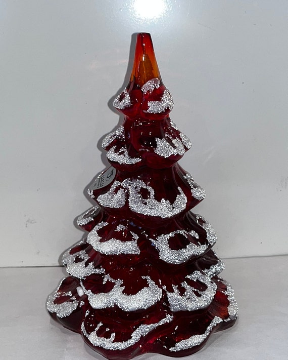 exclusive deals Fenton Blue, Snow Flocked, Iridescent Christmas Trees ...