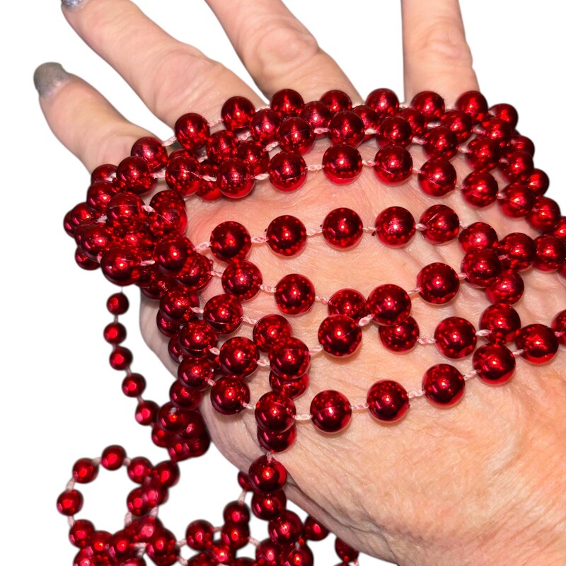 Red Beaded Garland - Etsy