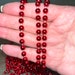 9' Red Bead Garland, 1/4" Red Round Bead Garland, Metallic Bead Garland ...
