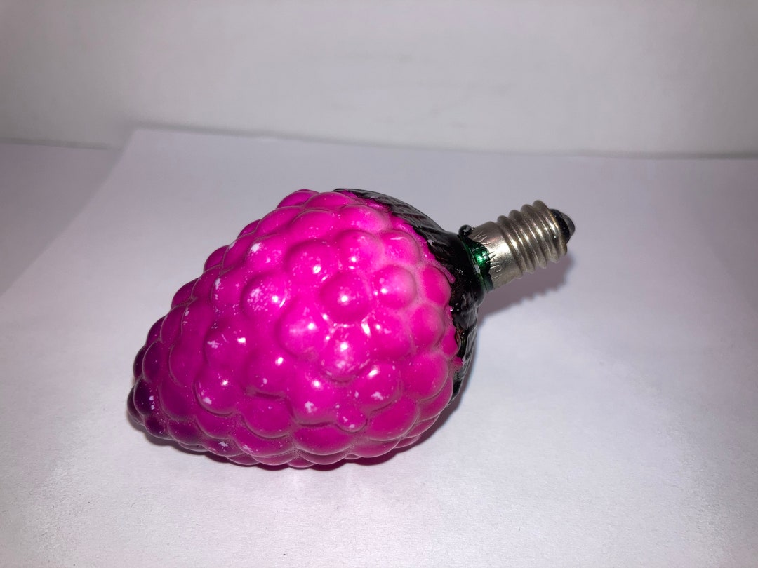 Vintage Pink Grapes Light Bulb, Made in Japan Pink Grapes Christmas ...