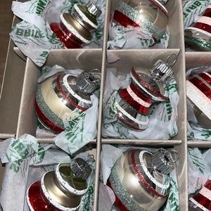 12 Shiny Brite Fancy Shape Ornaments, Shiny Brite Christopher Radko ...