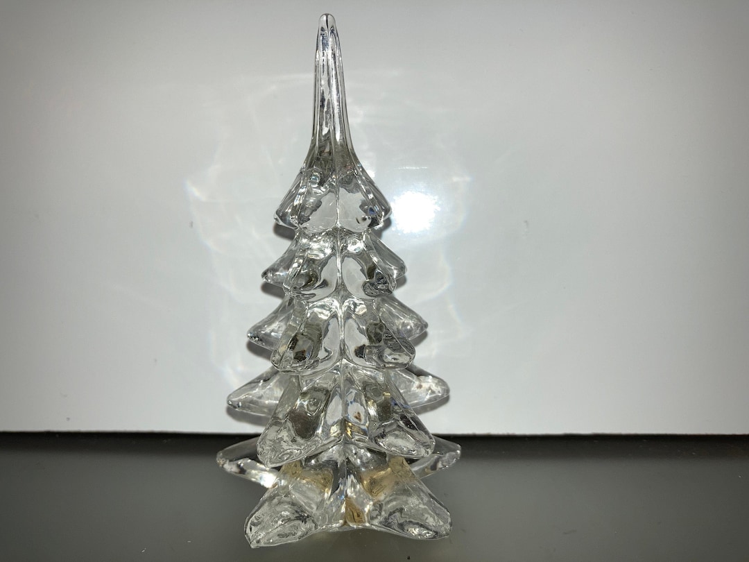 Studio Art Glass Christmas Tree, Vintage Glass Christmas Clear Tree ...