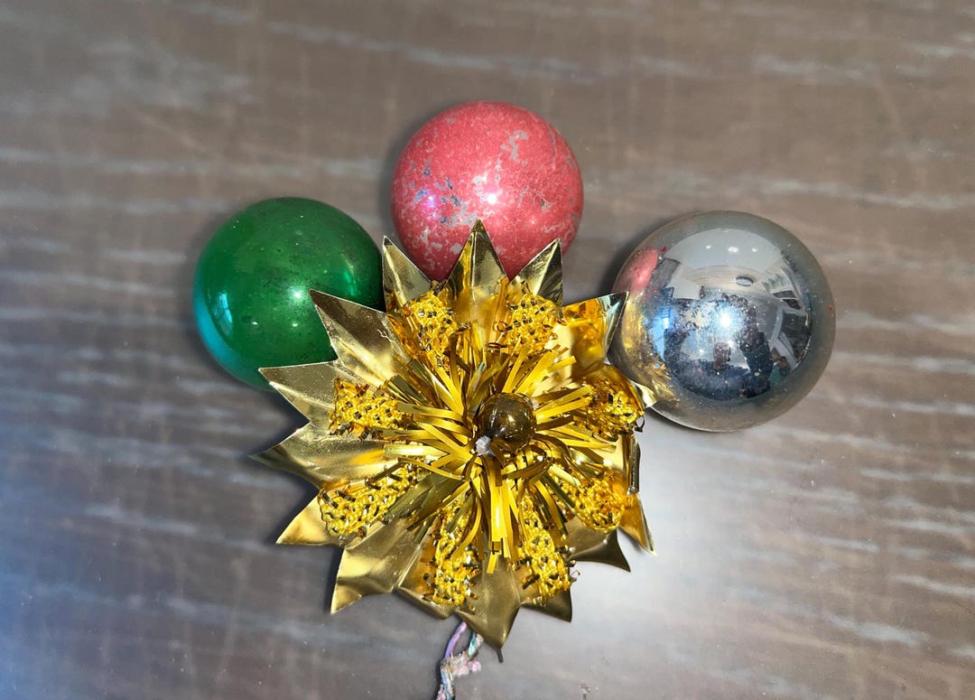 Vintage Rainbow Ornament Ball Corsage, Vintage Ornament Ball Corsage ...