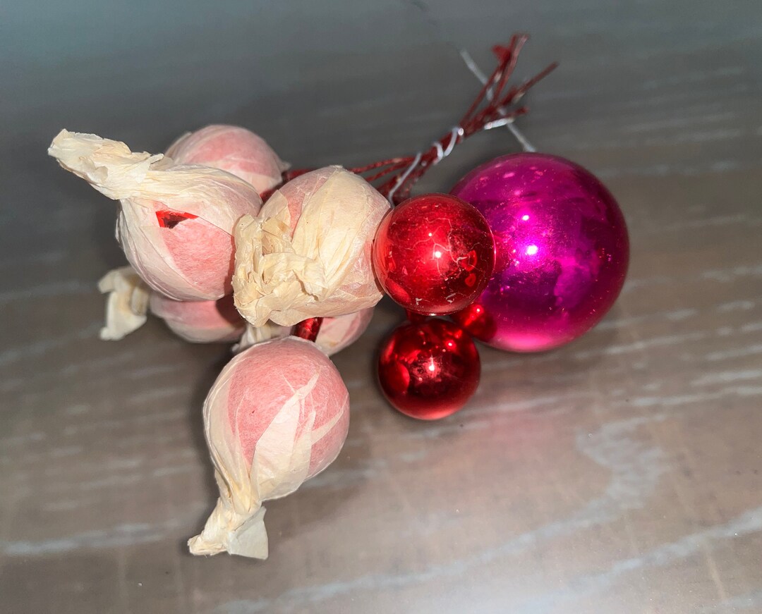 9 Vintage Japan Mercury Balls, 1 1/4" Red Mercury Ball on Wire, 2 ...